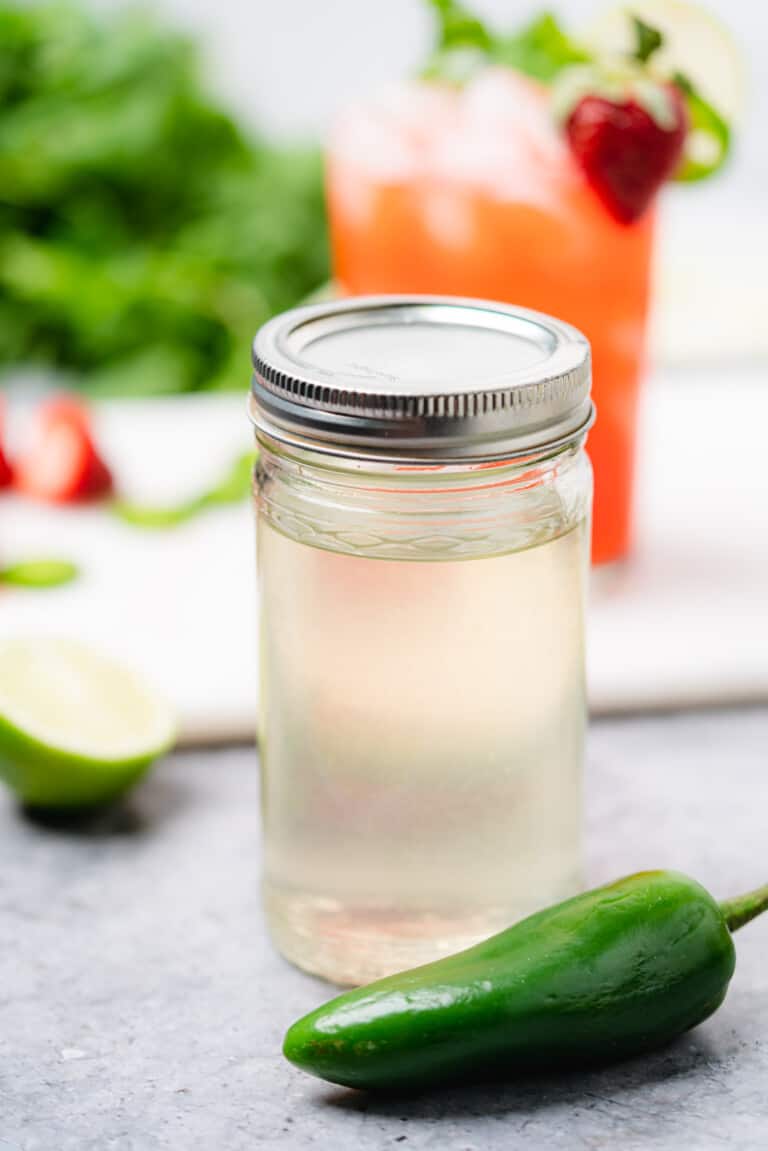 Jalapeño Simple Syrup Recipe — 4 Ingredients ONLY