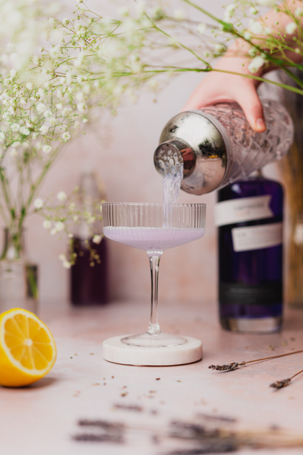 Lavender Gin Cocktail (Gin Fizz) - A Full Living