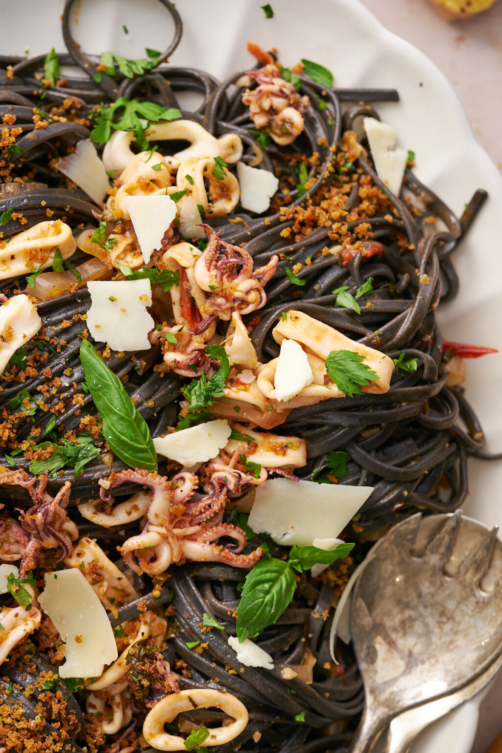 Squid Ink Pasta with Calamari - A Full Living