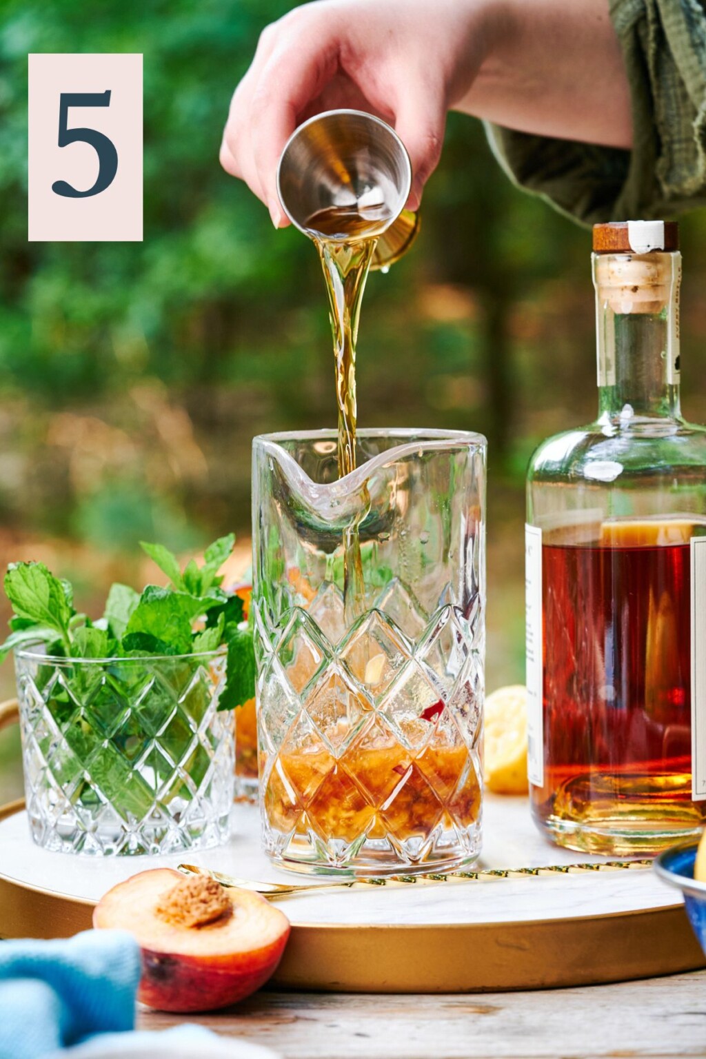 Peach Bourbon Smash - A Full Living