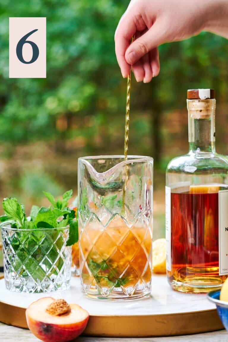 Peach Bourbon Smash - A Full Living