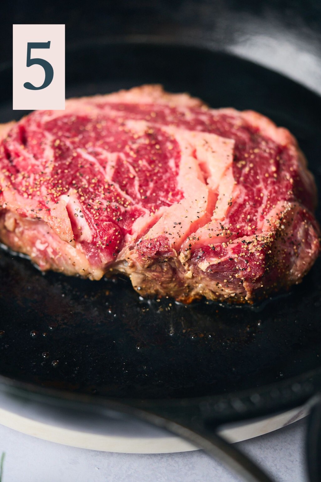 How to Cook a Ribeye Steak in a Cast Iron Skillet - A Full Living