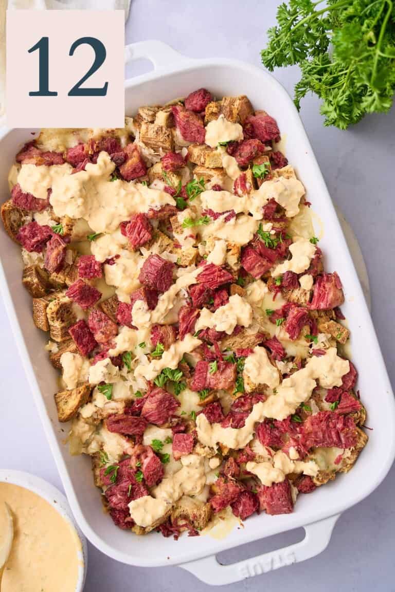 Reuben Casserole with Rye Bread - A Full Living