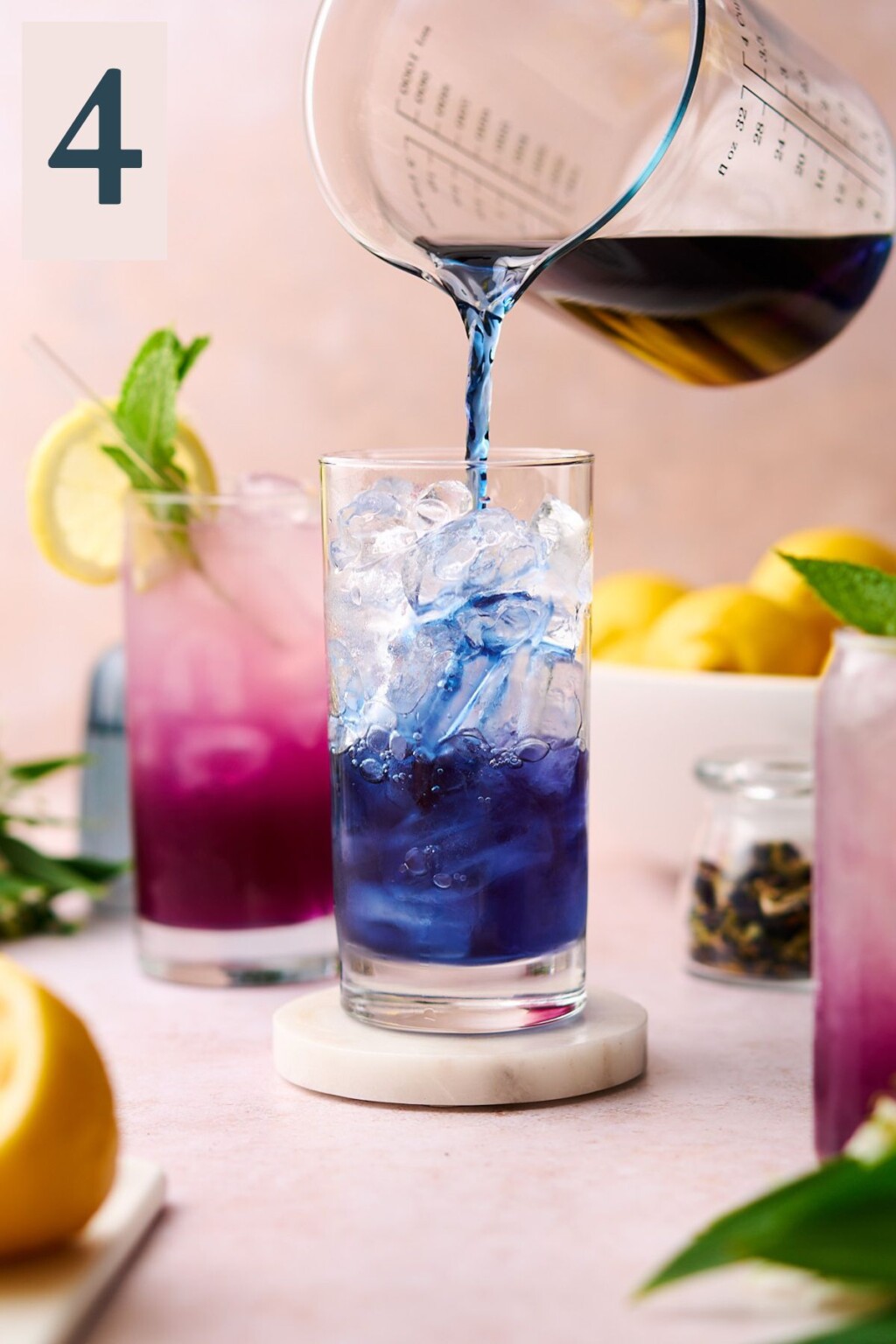 Butterfly Pea Tea Lemonade (Color Changing Lemonade!) - A Full Living