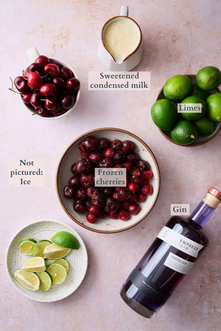 Creamy Blended Cherry Limeade with Gin - A Full Living