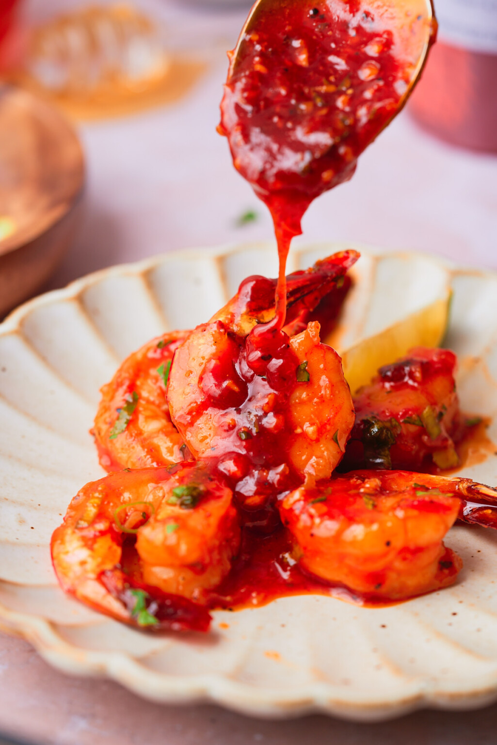 Honey Sriracha Shrimp - A Full Living