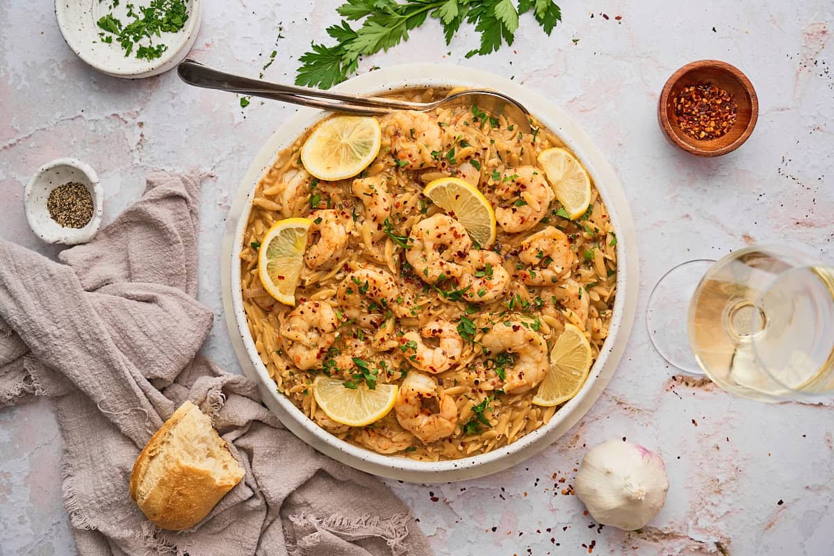 Shrimp Scampi Orzo - A Full Living