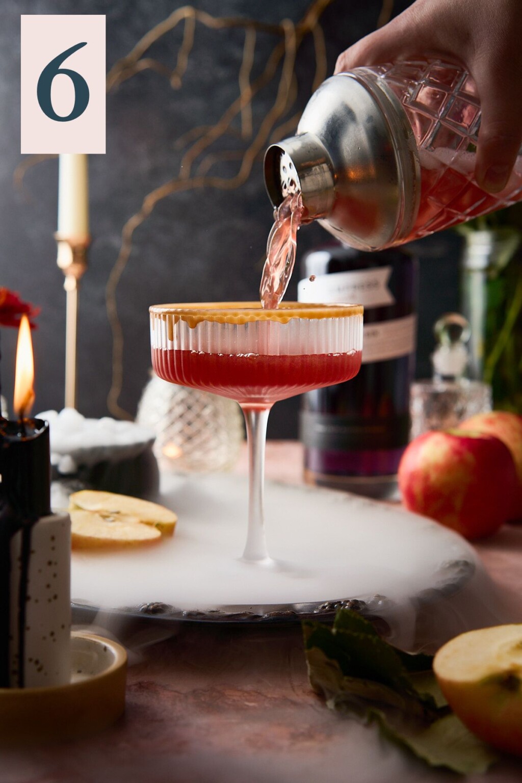 Caramel Poison Apple Cocktail with Empress Gin - A Full Living