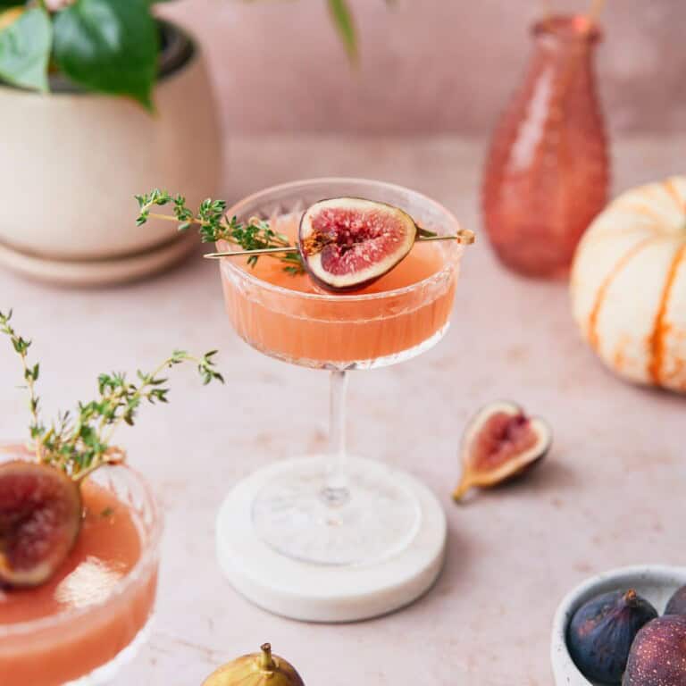Maple Fig Vodka Cocktail (Fresh Figs or Jam!) - A Full Living