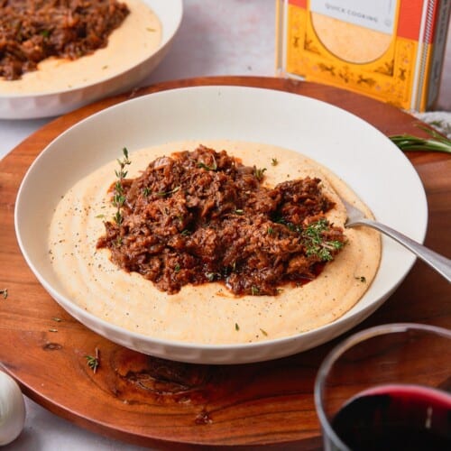 Beef Short Rib Ragu with Creamy Parmesan Polenta - A Full Living