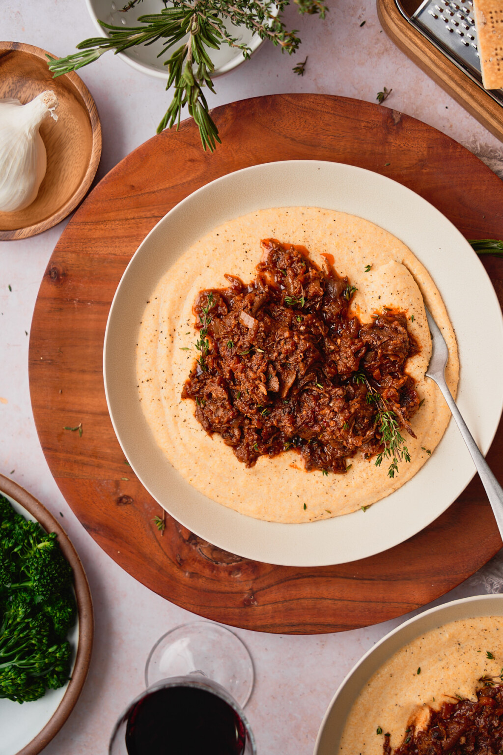 Beef Short Rib Ragu with Creamy Parmesan Polenta - A Full Living