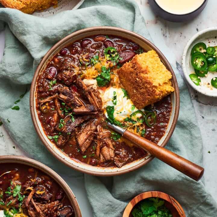 Chuck Roast Chili (Fall-Apart Tender, Dutch Oven Recipe) - A Full Living
