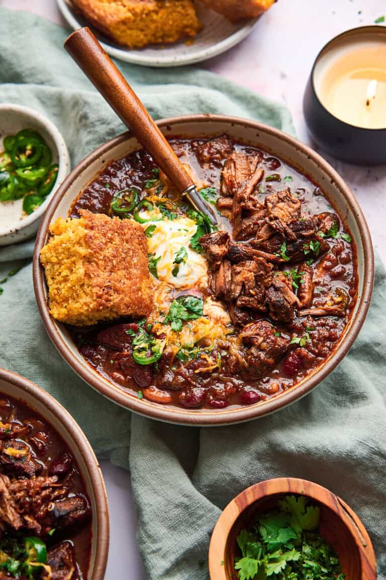 Chuck Roast Chili (Fall-Apart Tender, Dutch Oven Recipe) - A Full Living