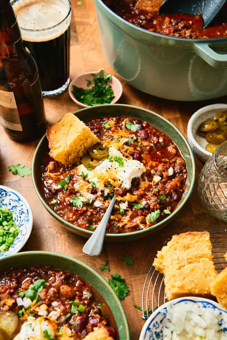 Dark Beer Chili Recipe (Rich, Hearty & Meaty!) - A Full Living